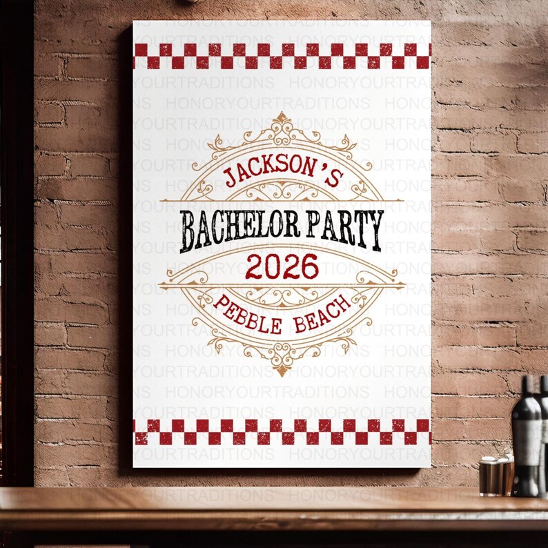 Bachelor Party Sign Whiskey Logo Template Editable Whiskey Themed Party ...