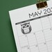 2024 Printable Owl Calendar, 2024 Monthly Calendar, Instant Download ...
