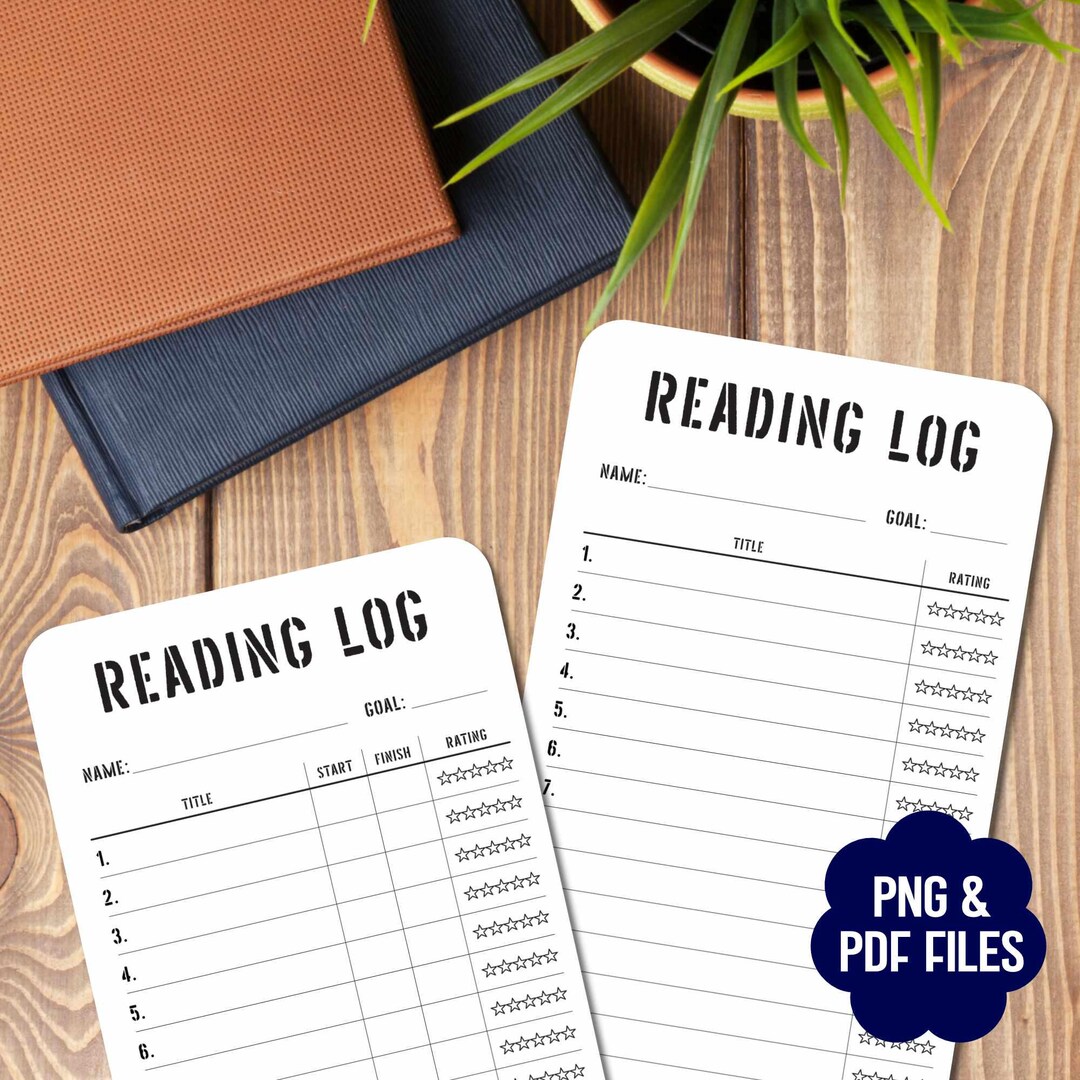 Reading Log Bookmark Printable TBR Tracker Book Review Book Lover Book ...
