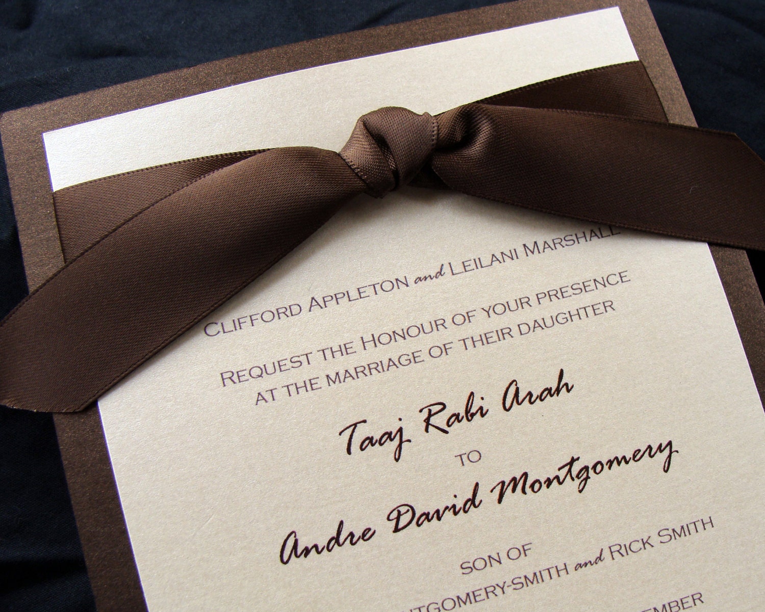 Wedding Invitation Ribbon Tie Sample Set - Etsy