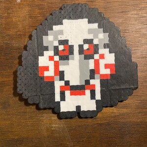 Handmade Perler Bead Horror Icons- Ghostface, Jason, and Jigsaw - Etsy
