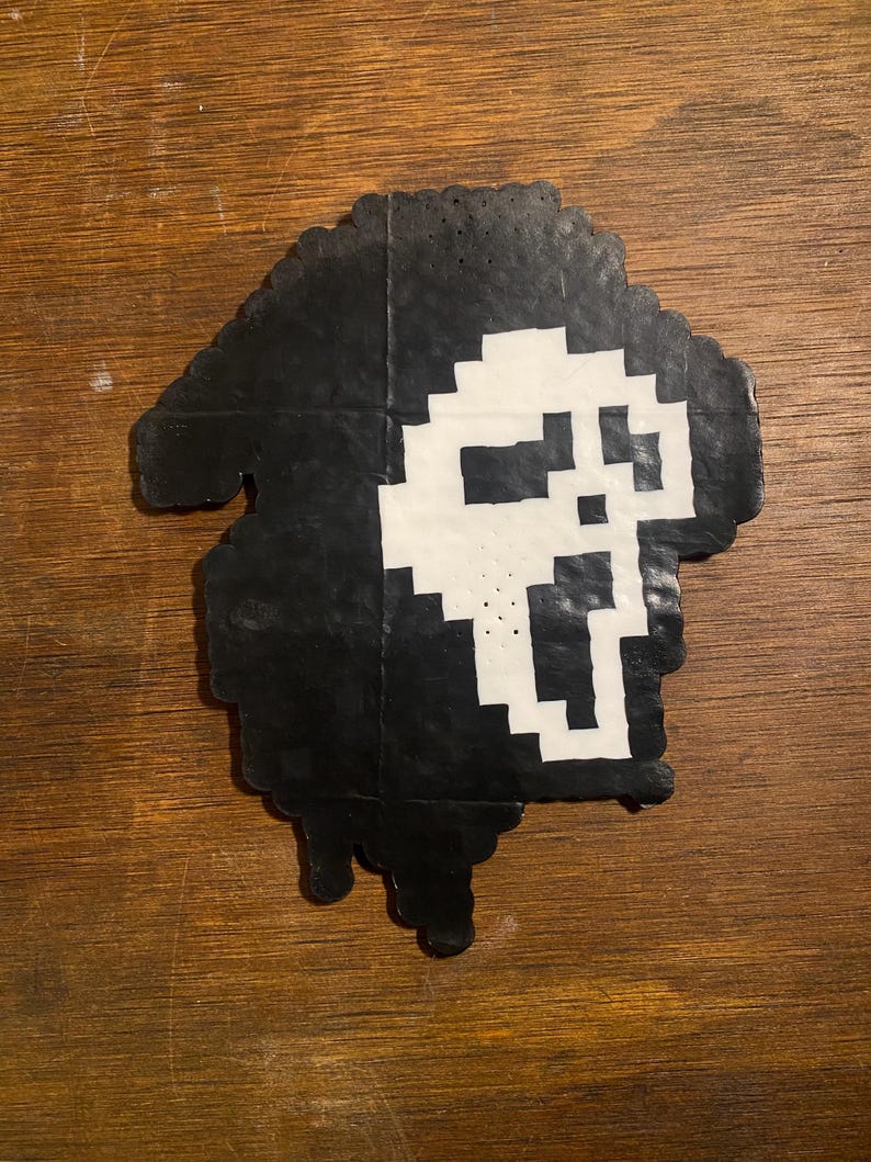 Handmade Perler Bead Horror Icons- Ghostface, Jason, and Jigsaw - Etsy