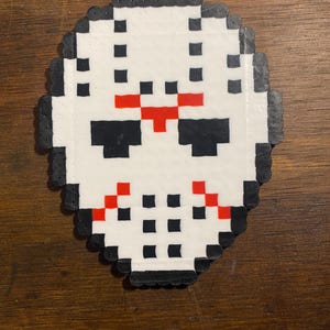 Handmade Perler Bead Horror Icons- Ghostface, Jason, and Jigsaw - Etsy