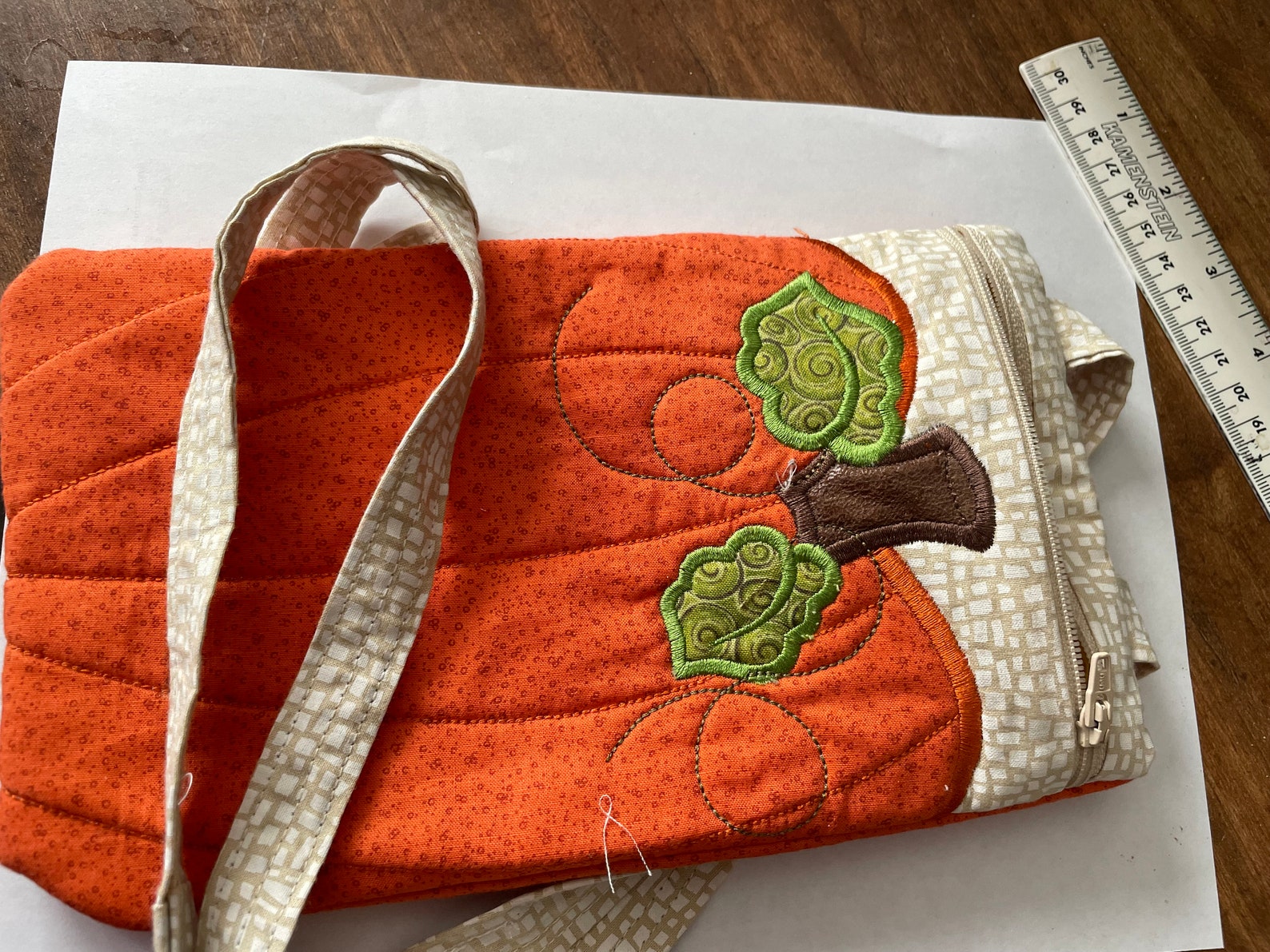 Pumpkin Purse Shoulder Bag Zipper Bag Handmade Purse Orange Quilted - Etsy