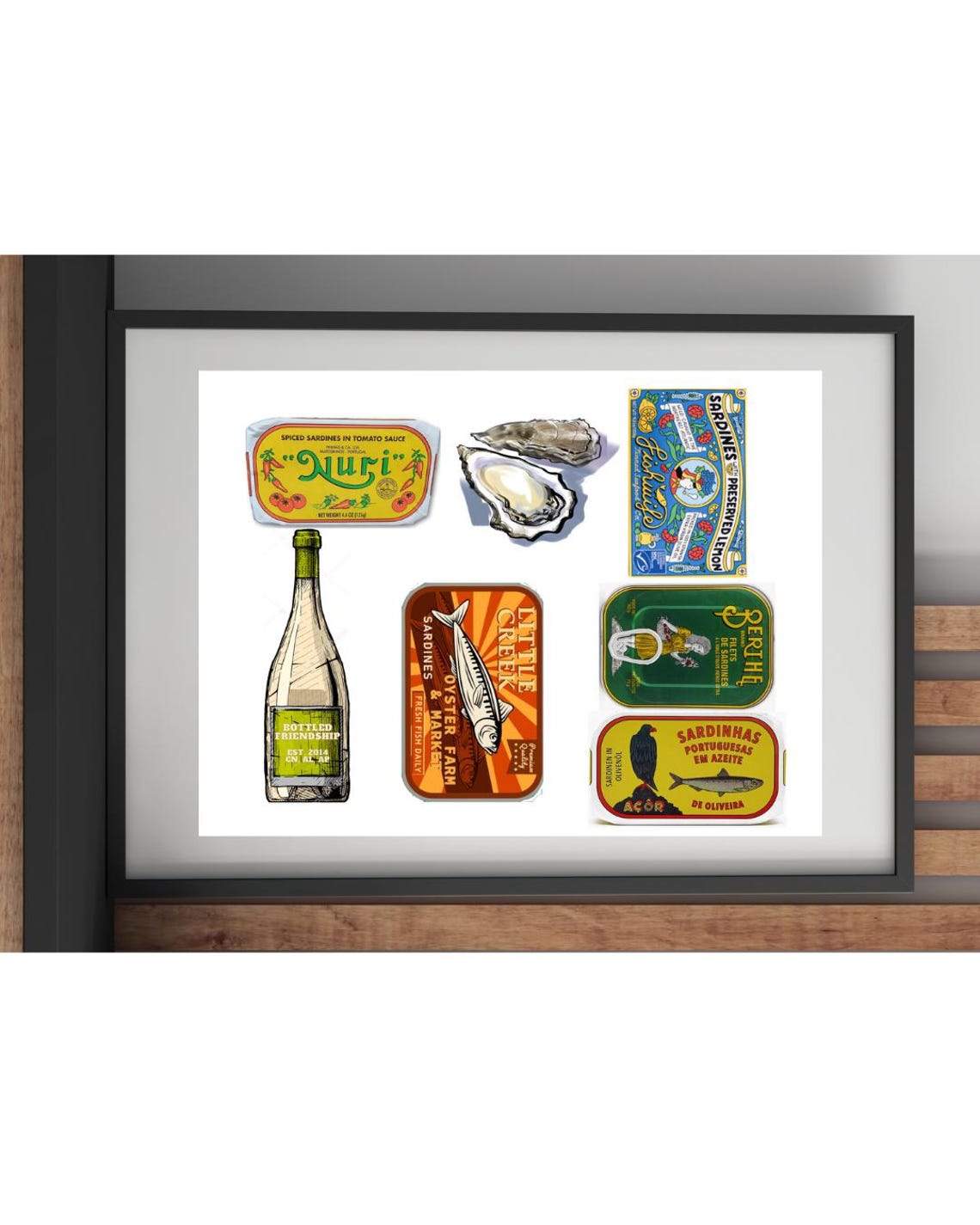 Customizable Tinned Fish Art Print - PNG - Etsy