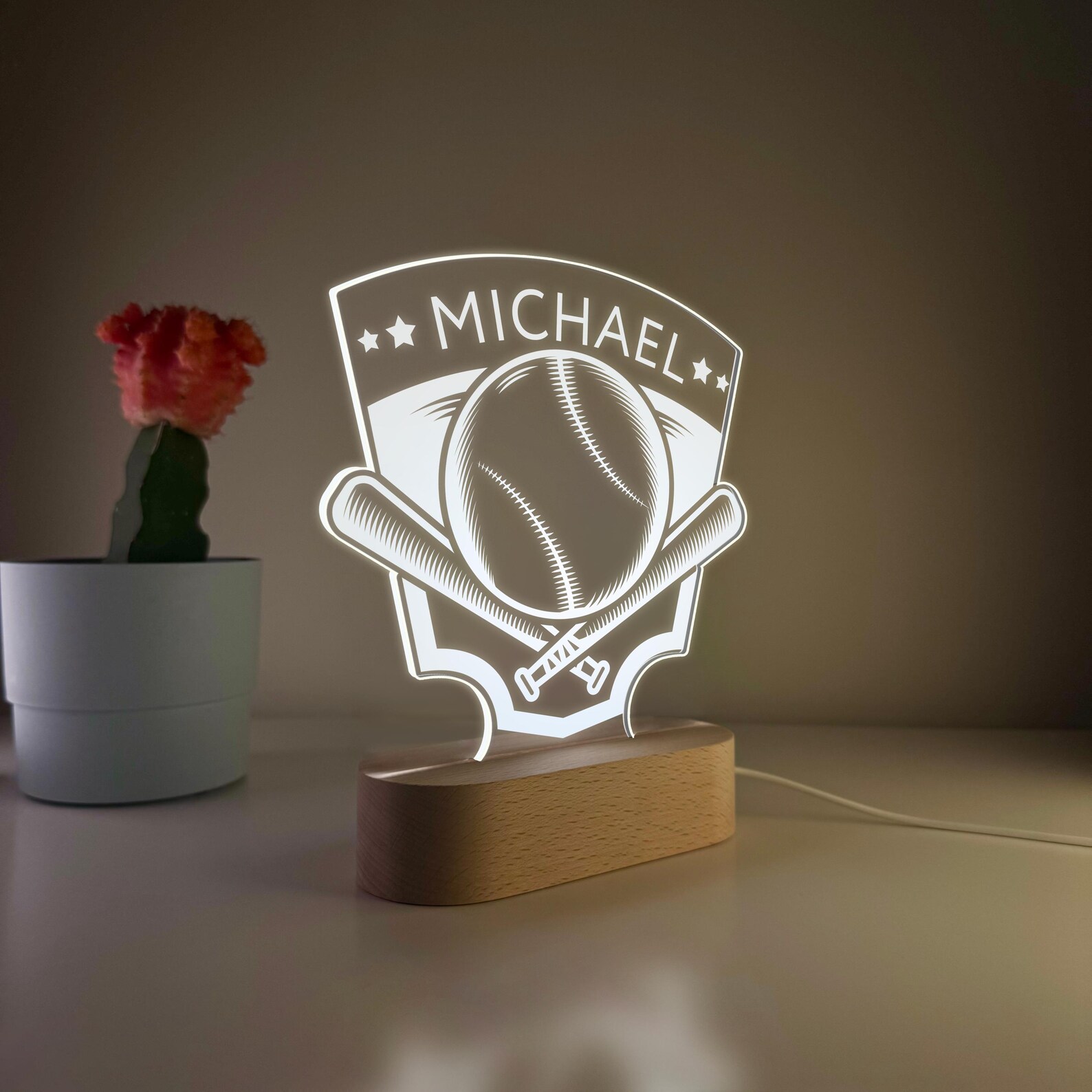 Custom Basketball LED Night Light – Personalized Gift for Fans ...