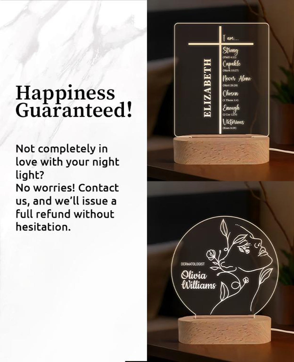 Marathon Runner Night Light, Personalized LED Lamp With Engraved ...