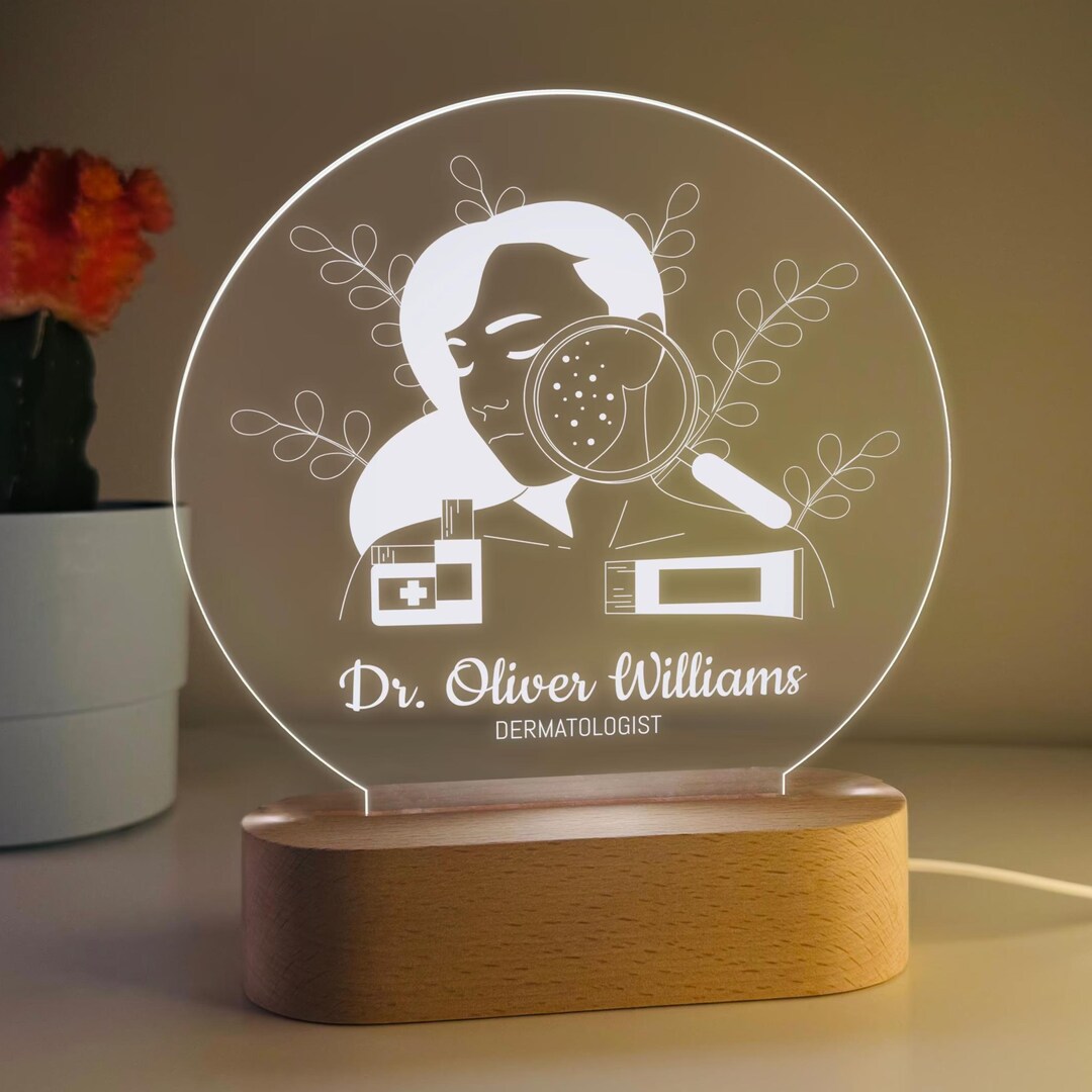 Custom Dermatologist Night Light – 3D Skin & Hair Lamp, Perfect Gift ...