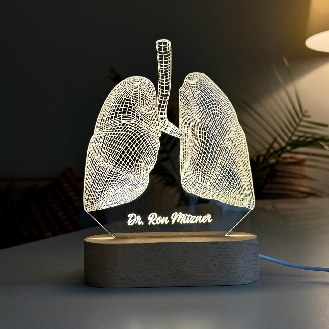 Custom Pulmonologist 3D Lamp, Personalized LED Gift for Pneumologists ...