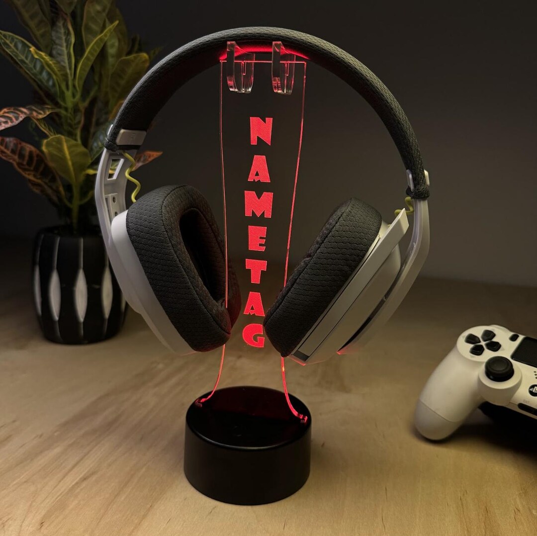 Custom LED Headphone Stand With Name – Personalized Acrylic Headset ...