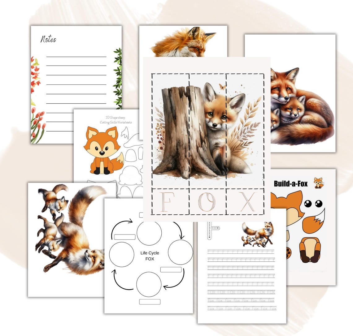 Red Fox Unit Study: Homeschool Science Printable (instant Download) - Etsy
