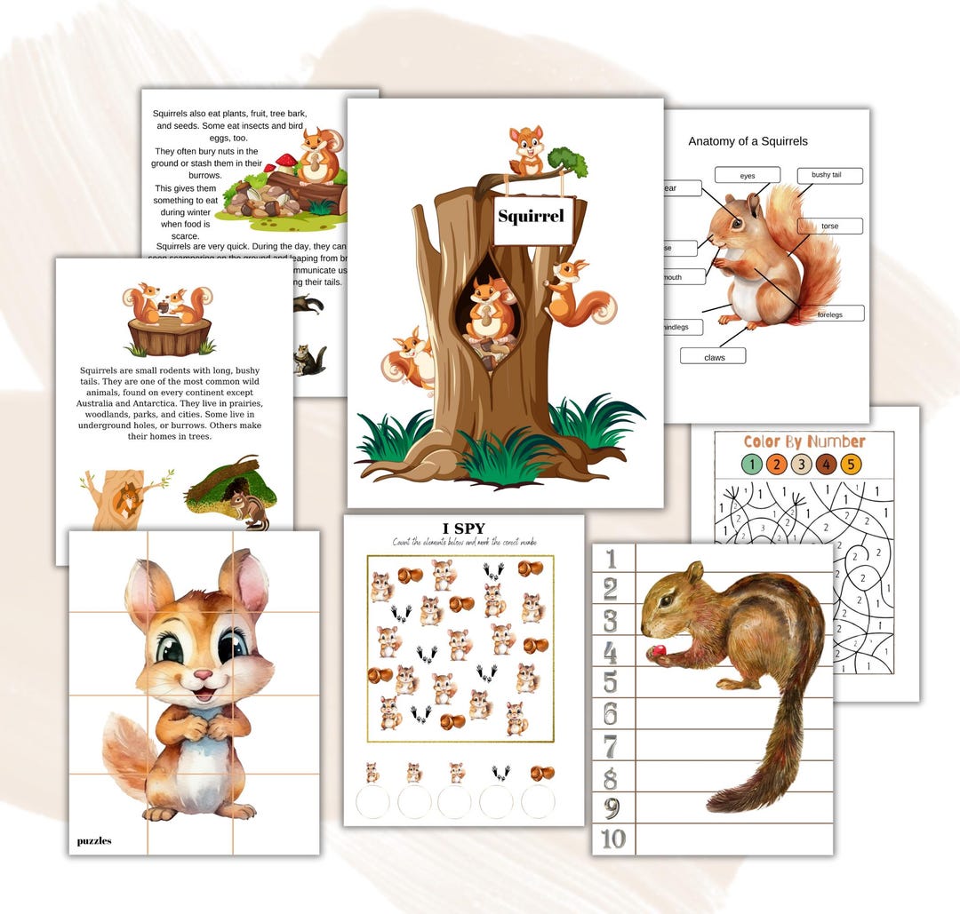 SQUIRREL Unit Study, Life Cycle, Anatomy, Nature Study, Science ...