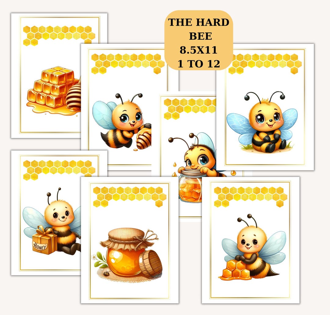 Bee and Honey Count and Clip Cards, 1 to 12 Counting, Spring Activity ...