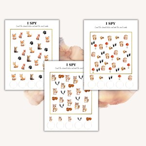 KIDS Puzzle Game (PDF)I Spy Printable Activity Sheets: - Etsy