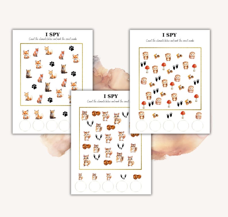 KIDS Puzzle Game (PDF)I Spy Printable Activity Sheets: - Etsy