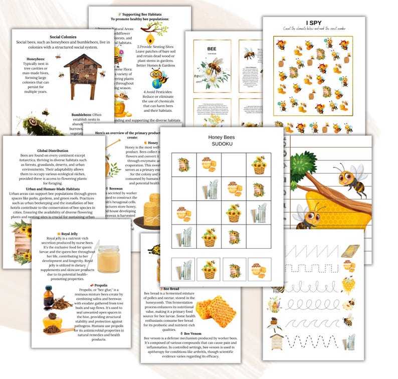 Bees and Beekeeping Study Unit, Life Cycle, Anatomy, Nature Study ...