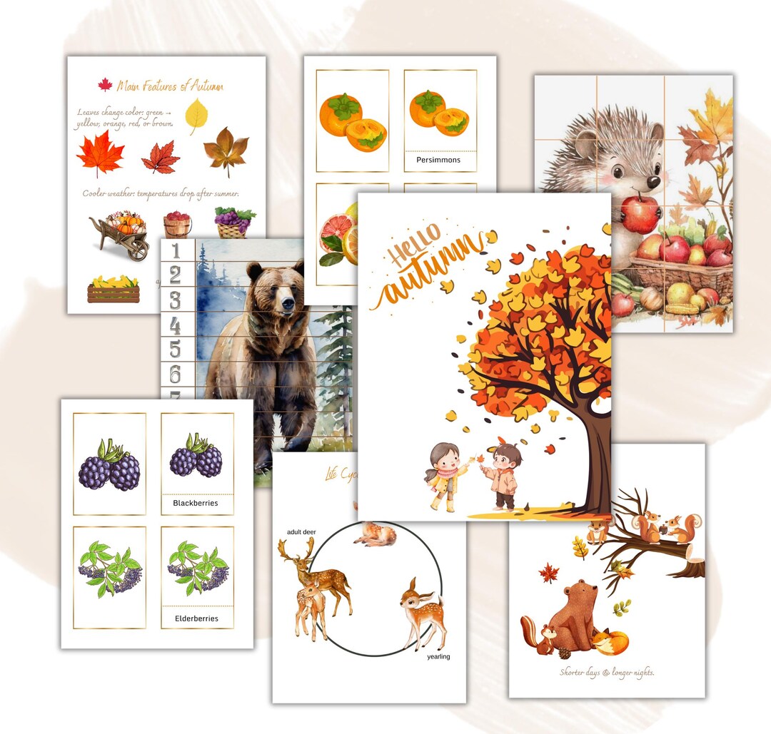Autumn, Nature Study, Printable: Fall Leaves, Animals, and Science ...