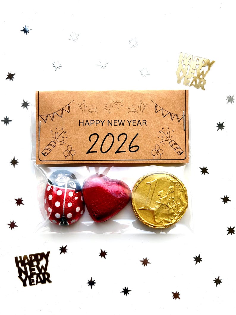 New Year Printable 2026 | Happy New Year Tags | DIY New Year Gift Idea ...