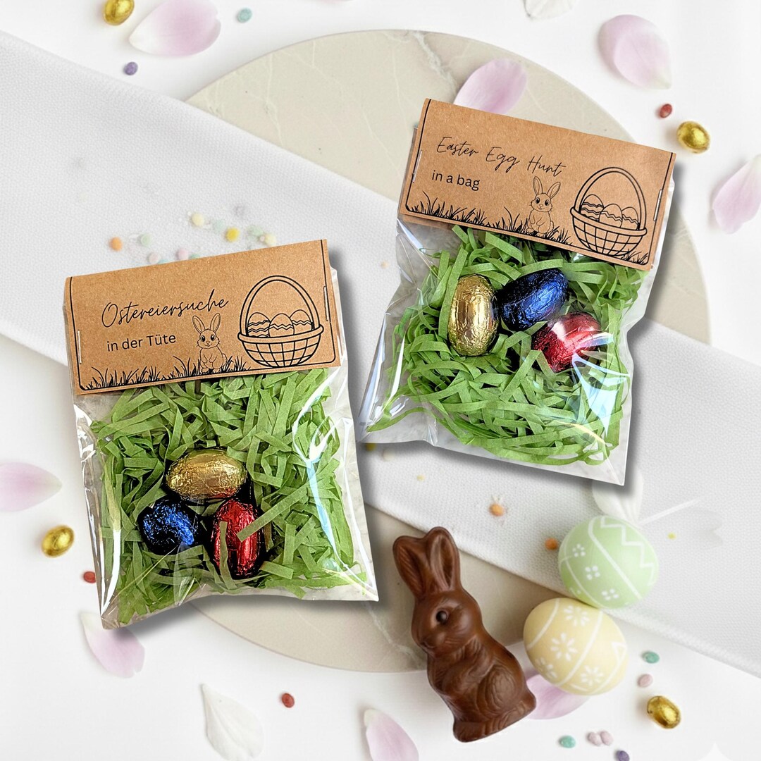 Easter Egg Hunt Bag Topper Printable, Easter in a Bag Topper Label ...