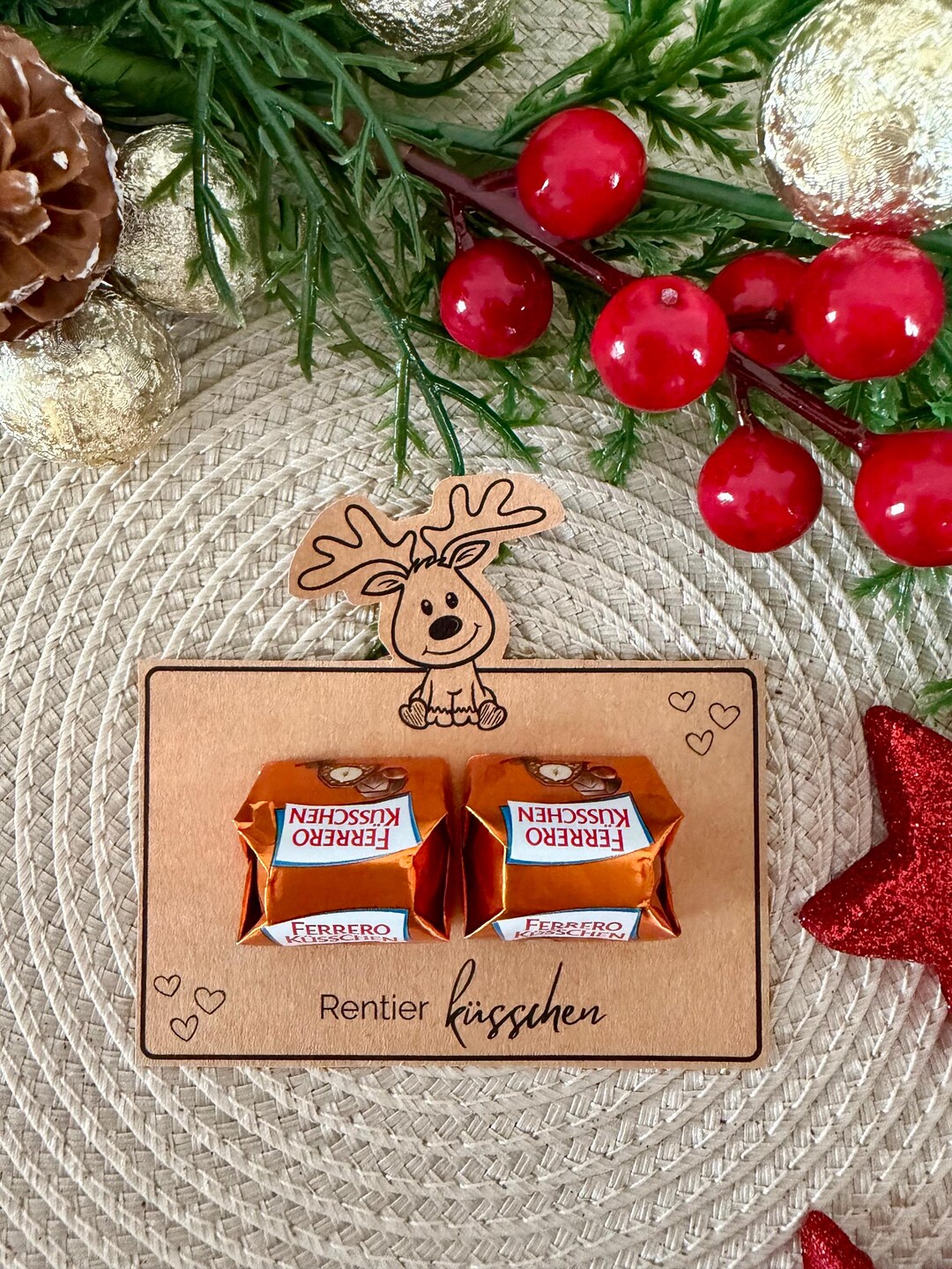 Reindeerkisses Printable | German and English Version | Holiday Tags ...