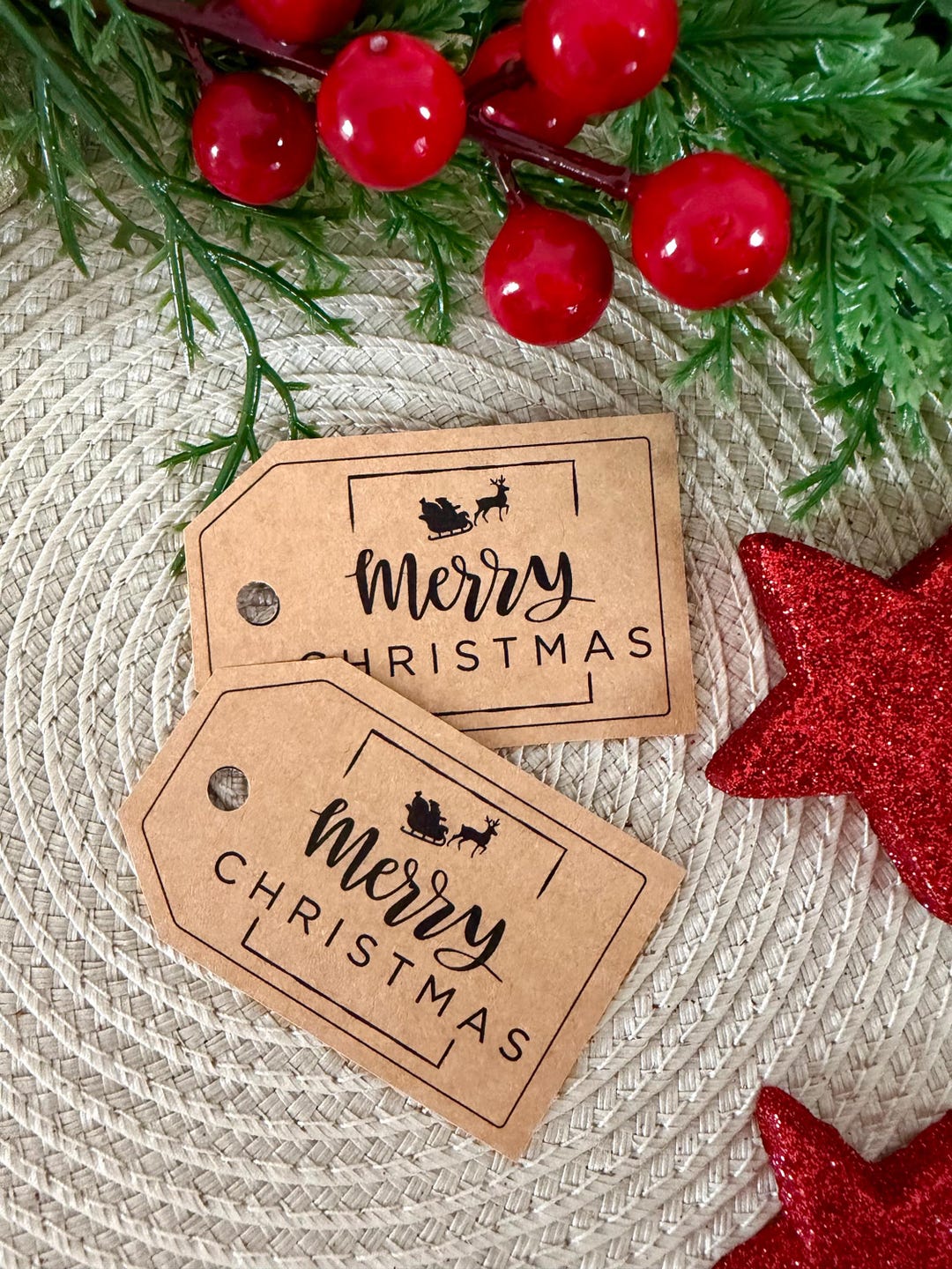 Christmas Gift Tags Printable | German and English Tags | Santa Labels ...