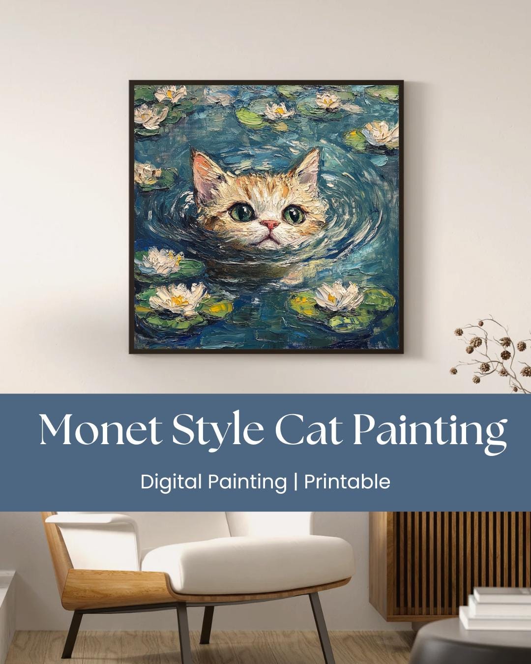 Claude Monet Cat Painting | Claude Monet Waterlillies Painting, Monet ...