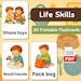 20 Life Skills Flashcards for Kids – Printable Self-care & Social ...