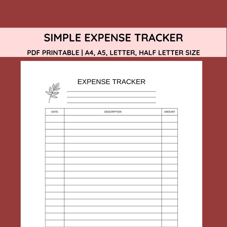 Daily Expense Tracker Printable | Budget & Spending Tracker | Expense ...
