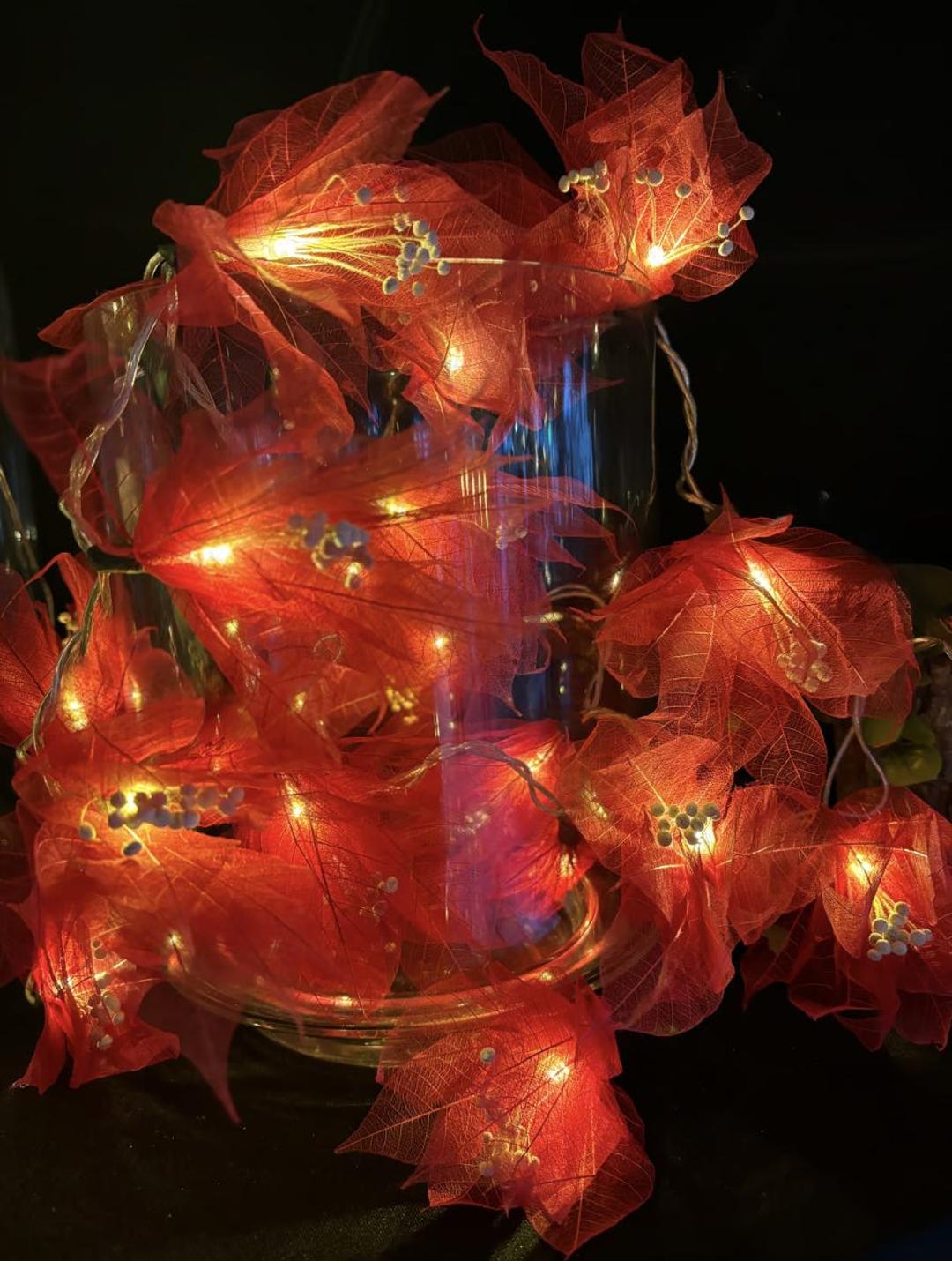 Lily Garland / Red - String Light, Garland, Flower Light, Fairy Light ...