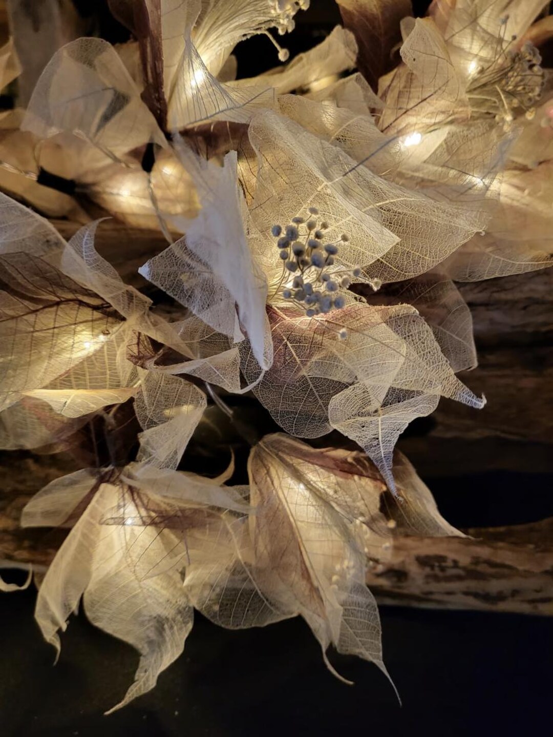 Flower String Lights – Brown Ecru Lily Floral LED Fairy Lights for Home ...