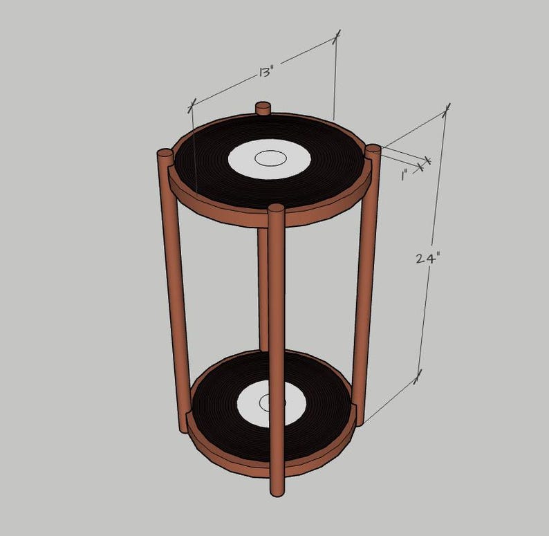 Vinyl Record Side Table - Etsy