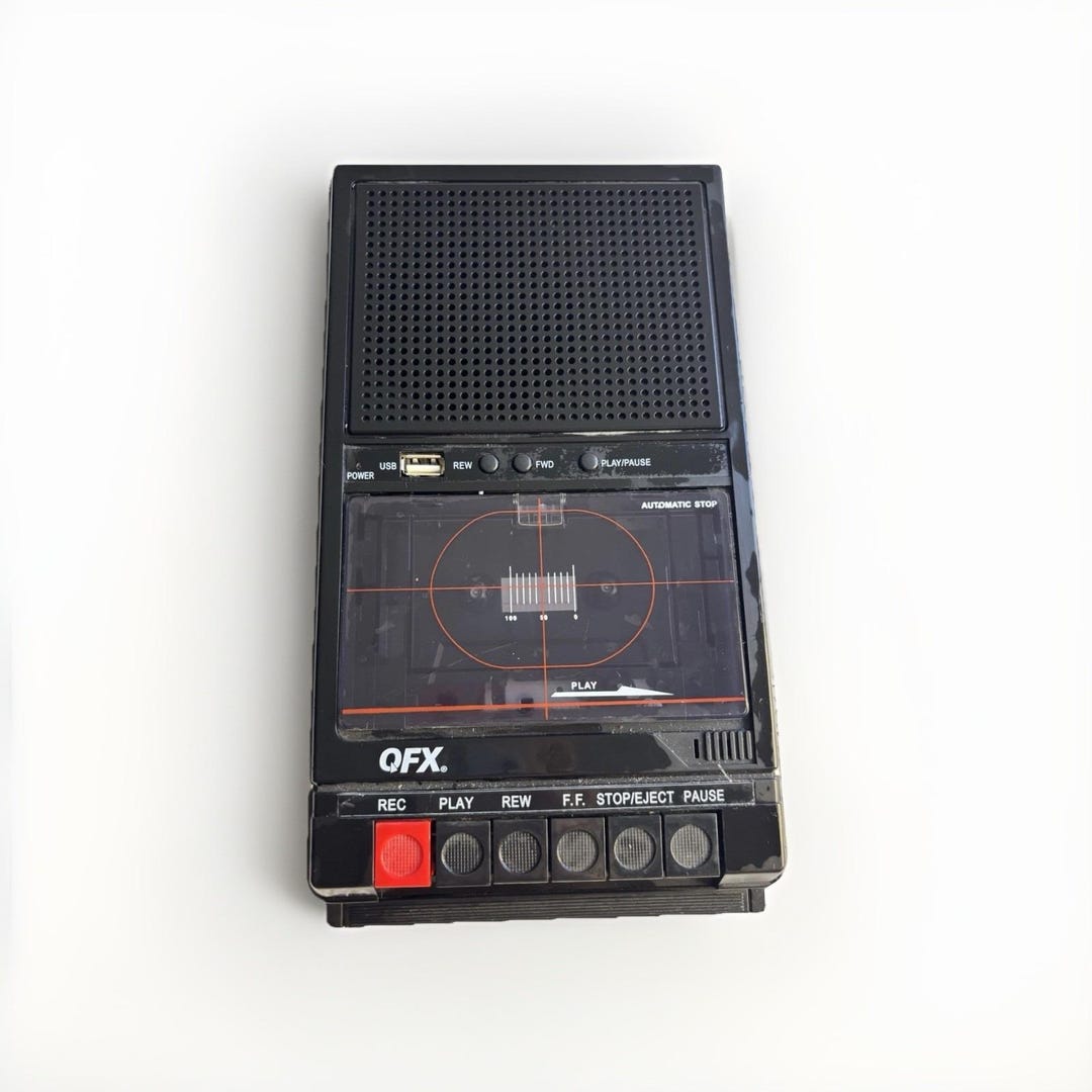 RETRO 39 Portable Shoebox USB to Cassette Tape Recorder, Analog ...