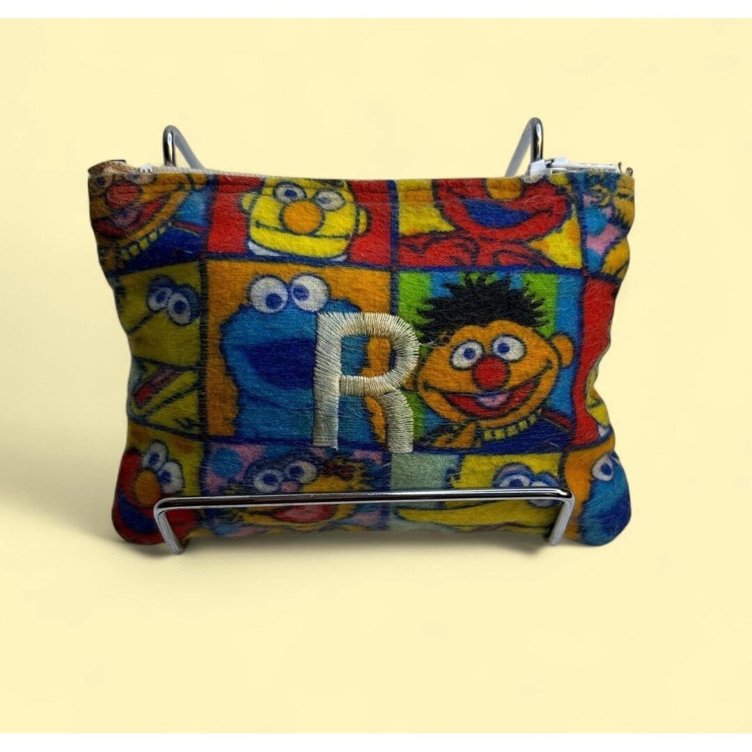 Vintage Handmade Sesame Street Mini R Novelty Pouch Kidcore Cookie ...