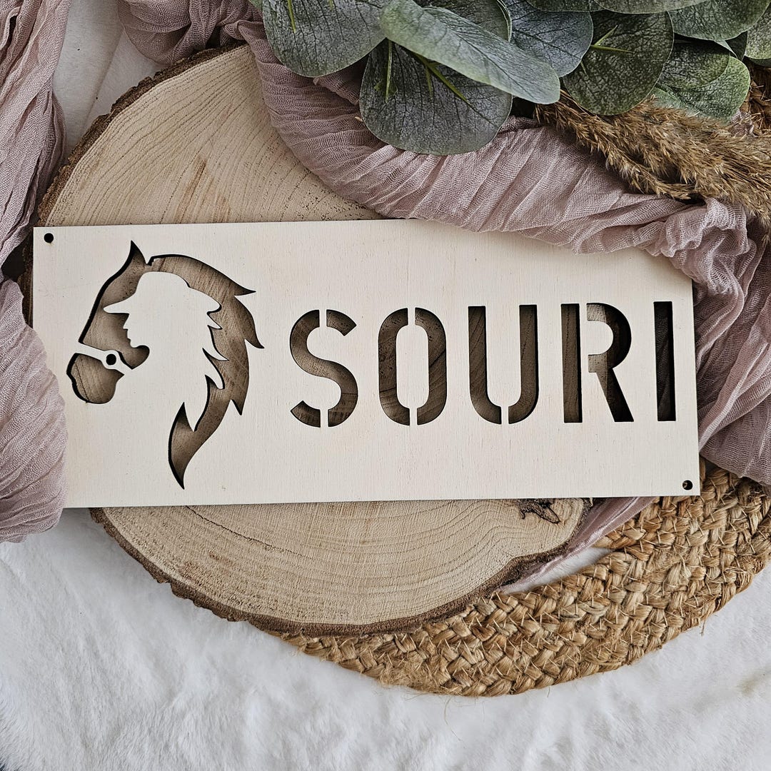 Personalized Box Sign Name Plate Horse Horse Sign Wooden Sign Gift Idea ...