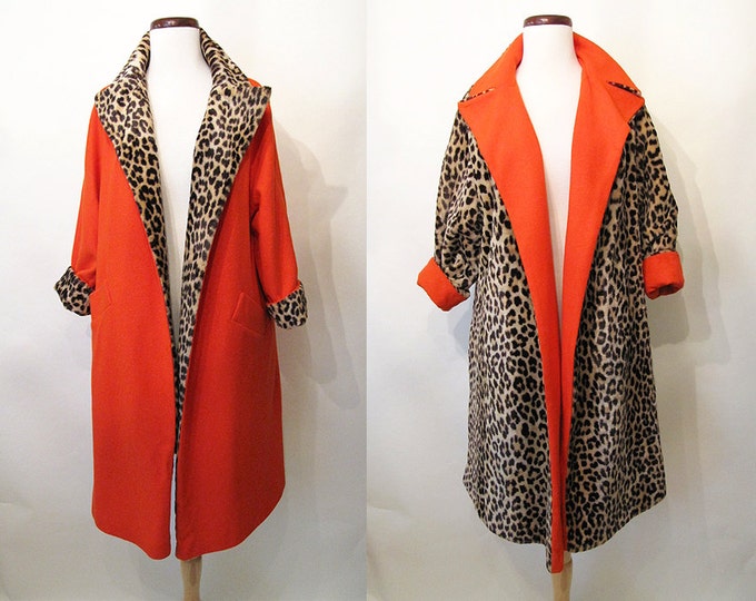 Amazing 1950's Reversible Faux Leopard Print Fur and - Etsy