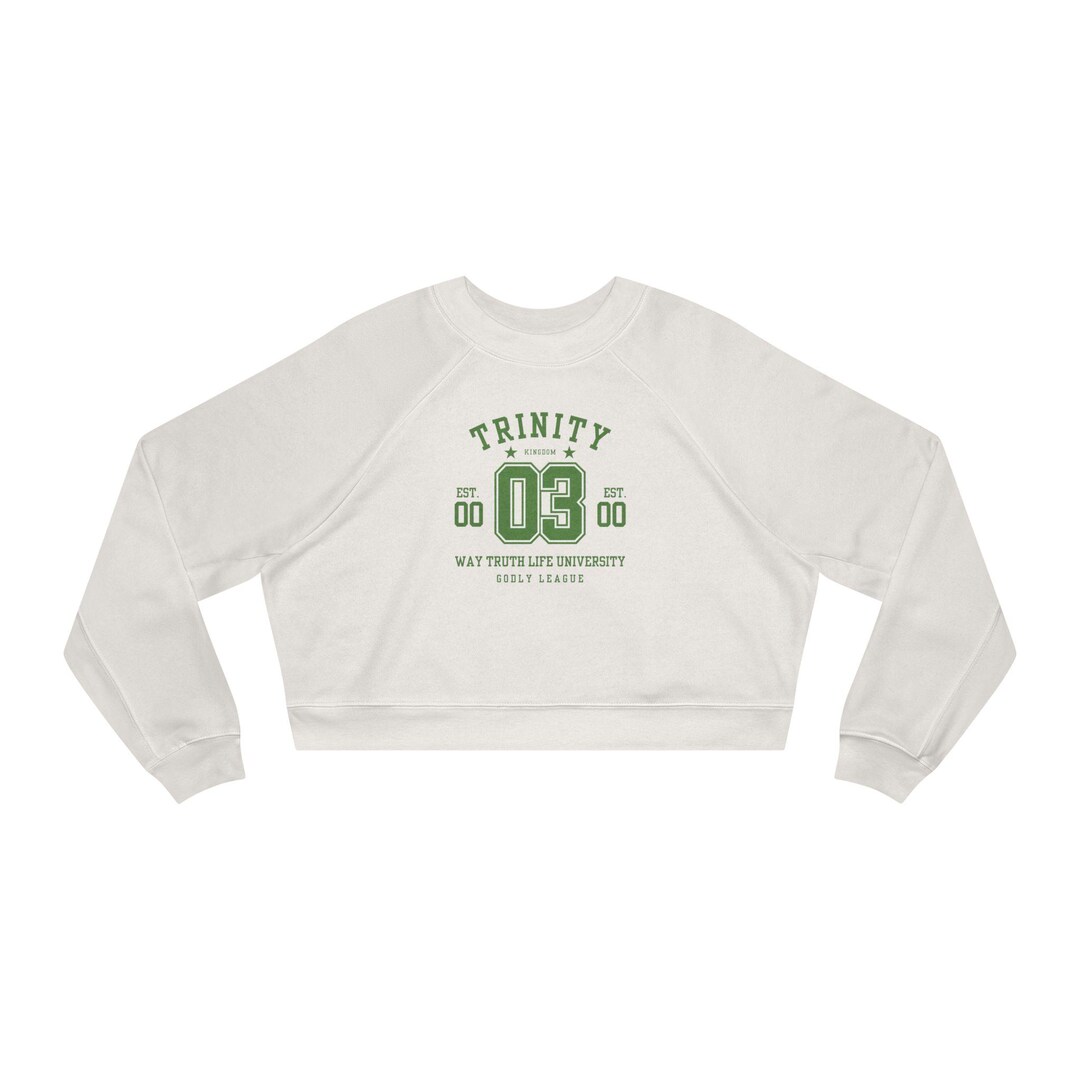 Trinity Symbol Cropped Pullover: Christian Women's Fleece Jumper - Etsy