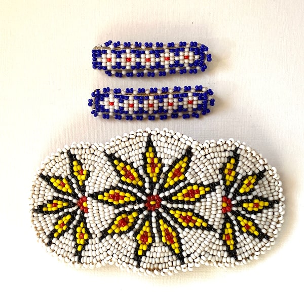 Beaded Barrette - Etsy