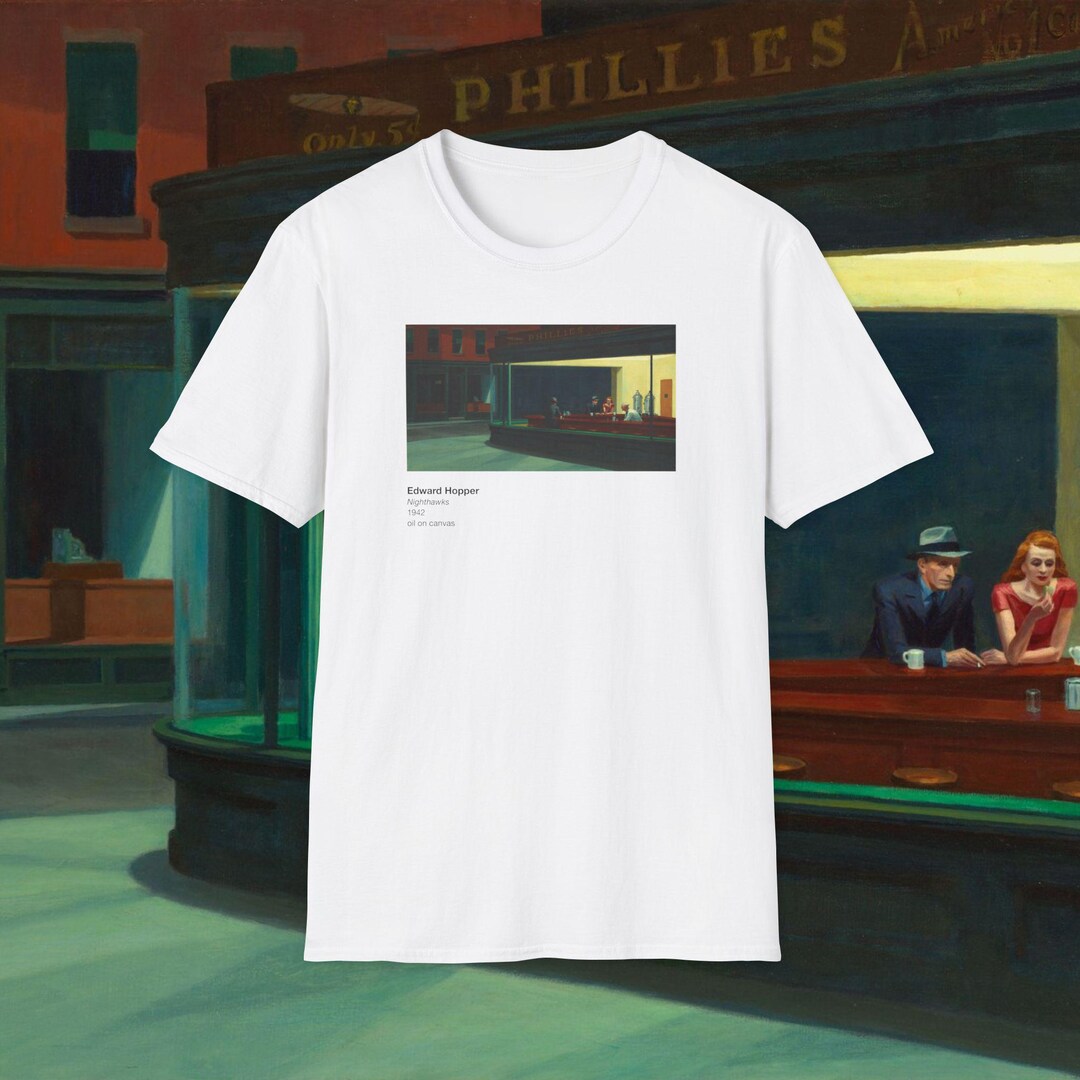 Edward Hopper, Nighthawks Unisex T-shirt, Modern Art Painting Tee ...