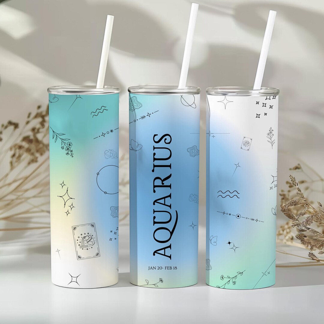 Tumbler Wrap Zodiac 20 Oz Skinny Tumbler Sublimation Design PNG Instant ...