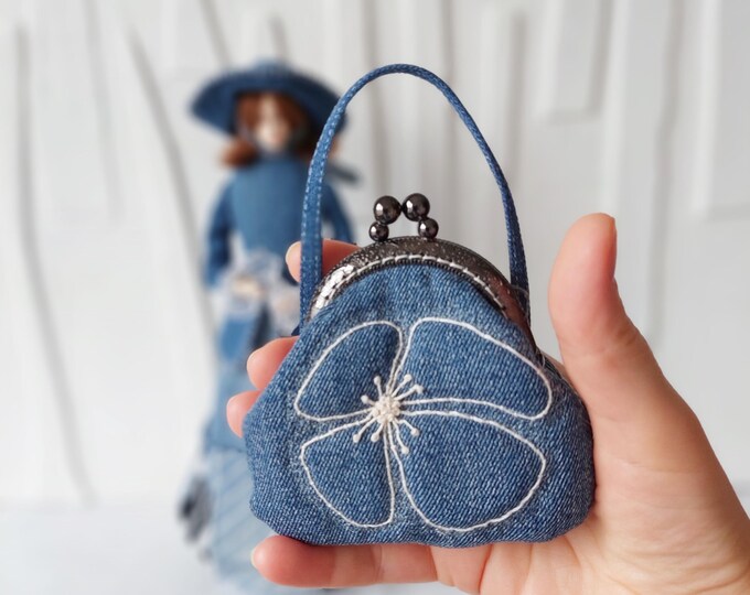 Denim Kiss Clasp Bag Diy Volumetric Trapunto Embroidery Sewing Pattern ...