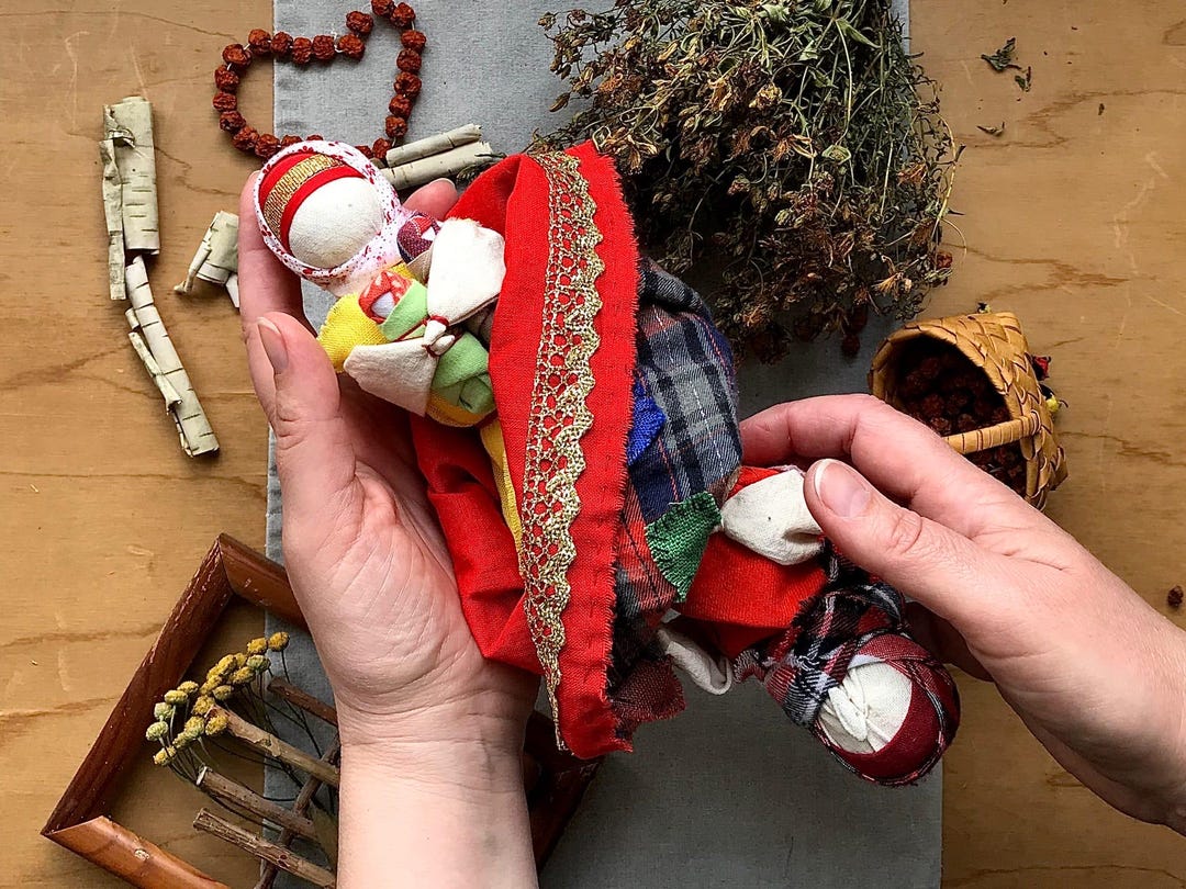 Two-sided Doll Tutorial PDF, Reversible Folk Doll, No Sew Textile Craft ...