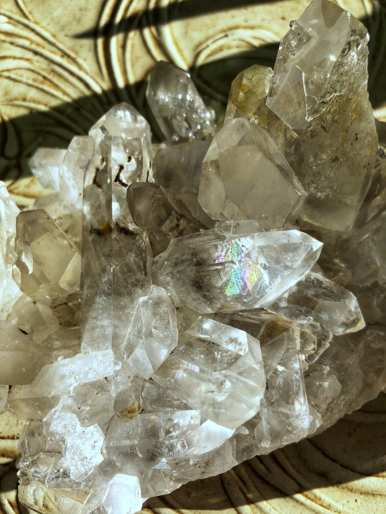 Blue-gray Quartz Cluster With Iron Clay Inclusions - Etsy Canada