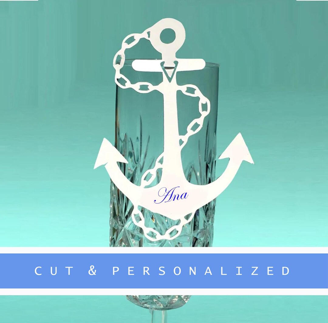 Anchor Seating Card | Nautical Special Event Table Name Card ...