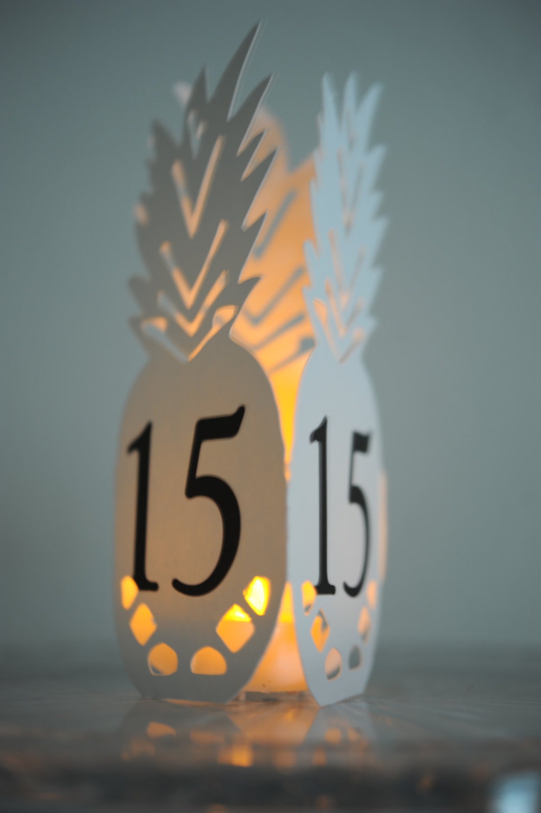 5 Pineapple Table Number Lantern Special Event Table Name Cards ...