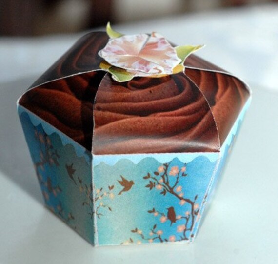 Paper Cupcake Printable Chocolate Favor PDF File | Etsy