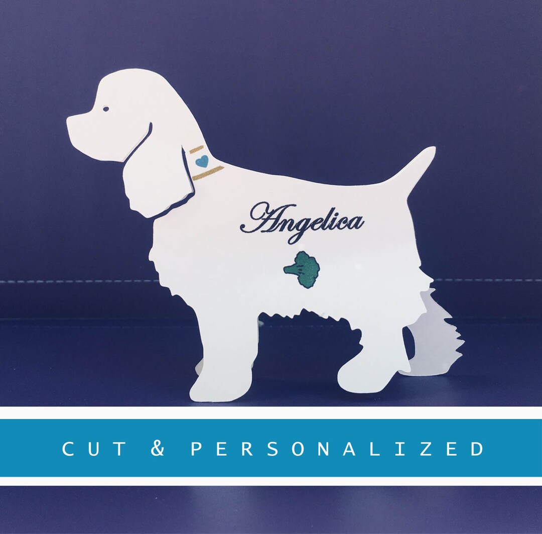 Cocker Spaniel Seating Cards | Wedding Stationary | Die Cut Dog Name ...