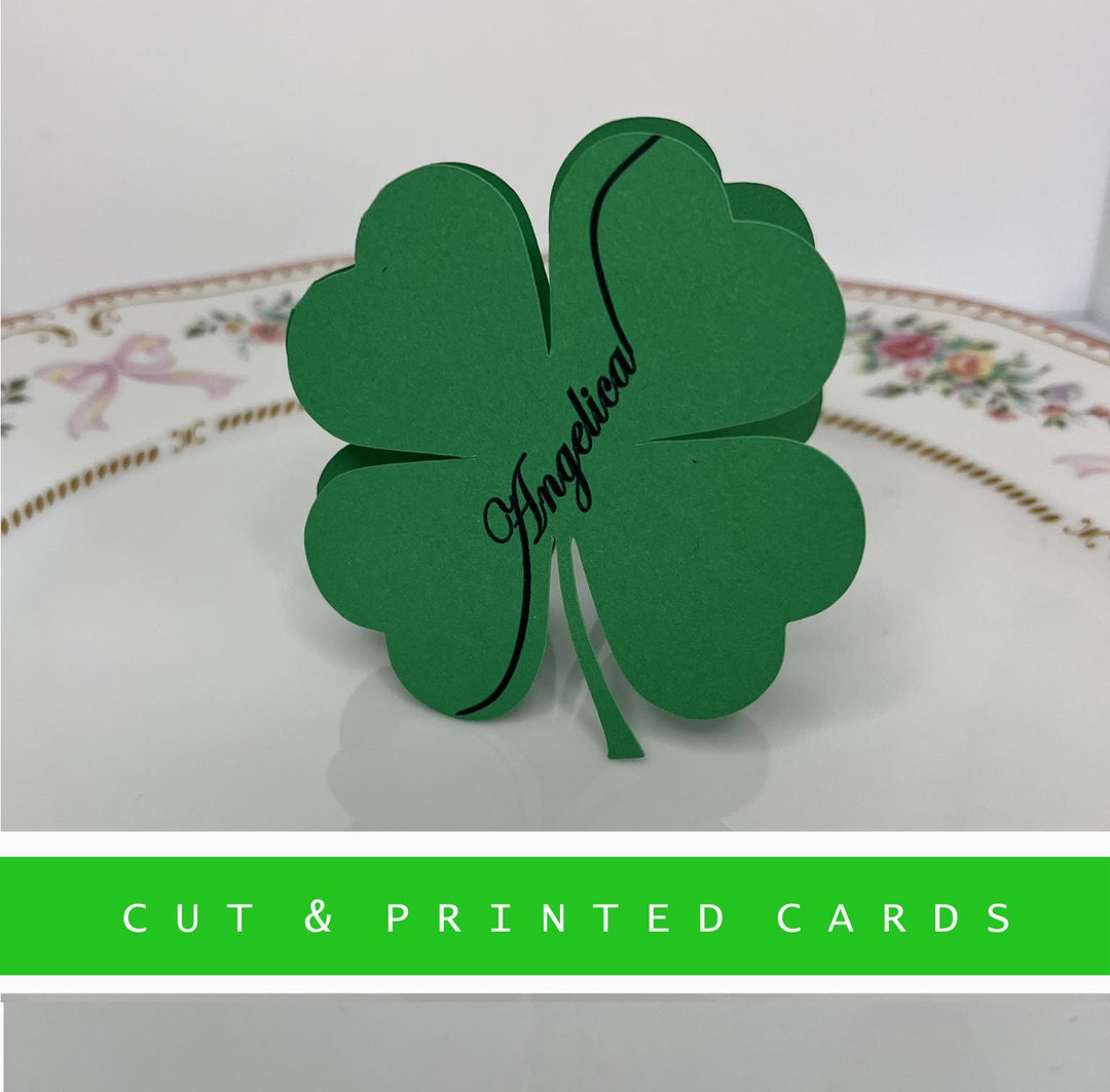 Tent Shamrock Seating Place Cards Whimsical Wedding Escort Card Table Tent Shamrock Seating Place Cards Whimsical Wedding Escort Card Table