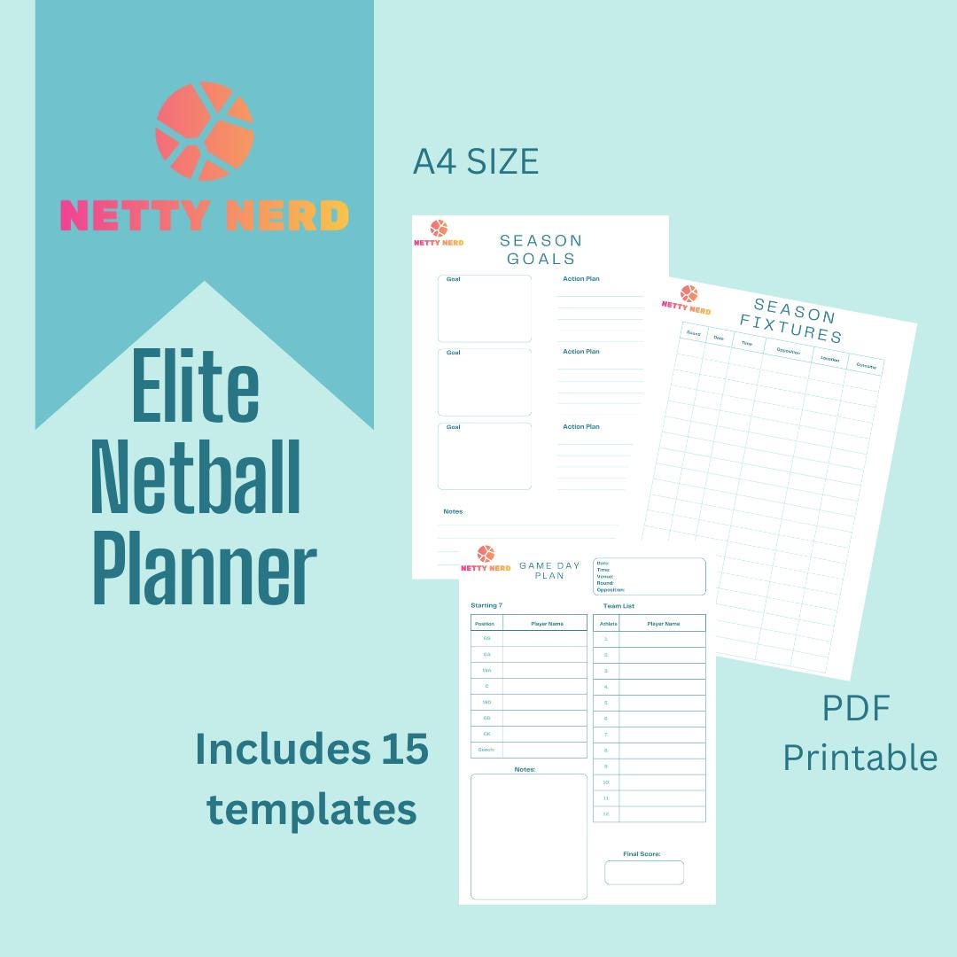 Elite Netball Coach Season Planner 2025 - Etsy Australia