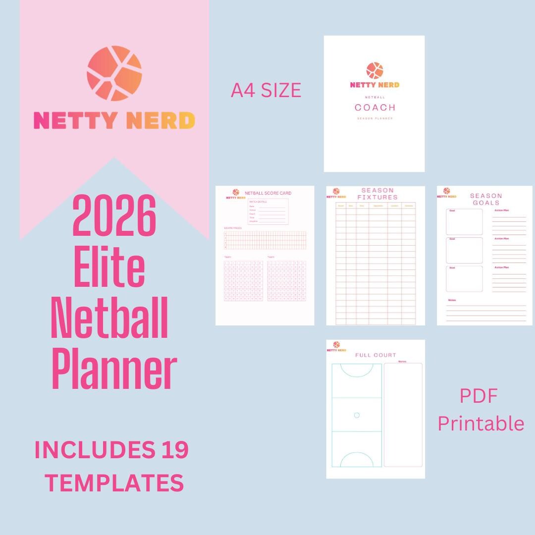 2026 Elite Netball Coach Season Planner Classic - Etsy Australia