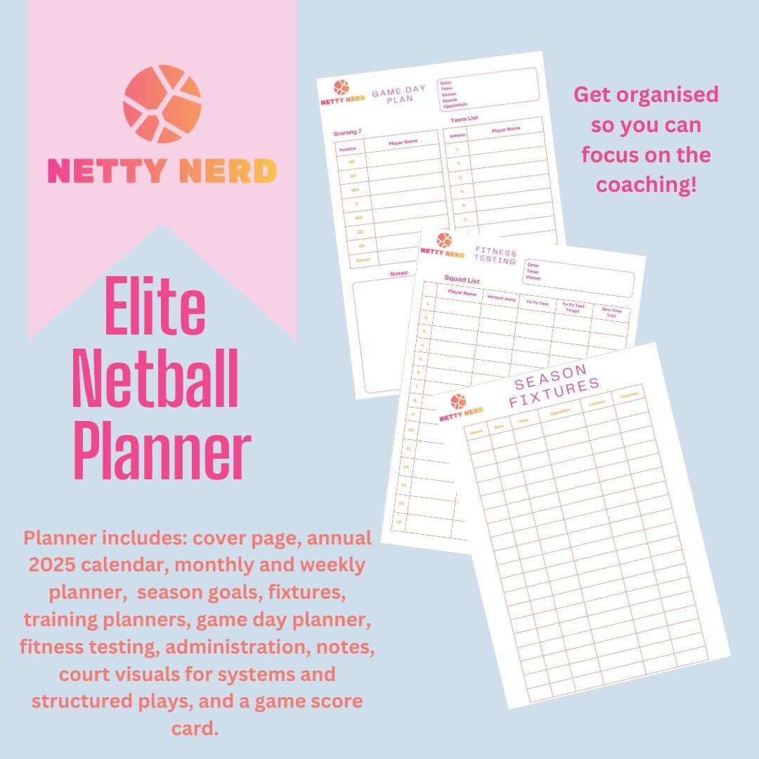 Elite Netball Coach Season Planner 2025 Classic - Etsy Australia